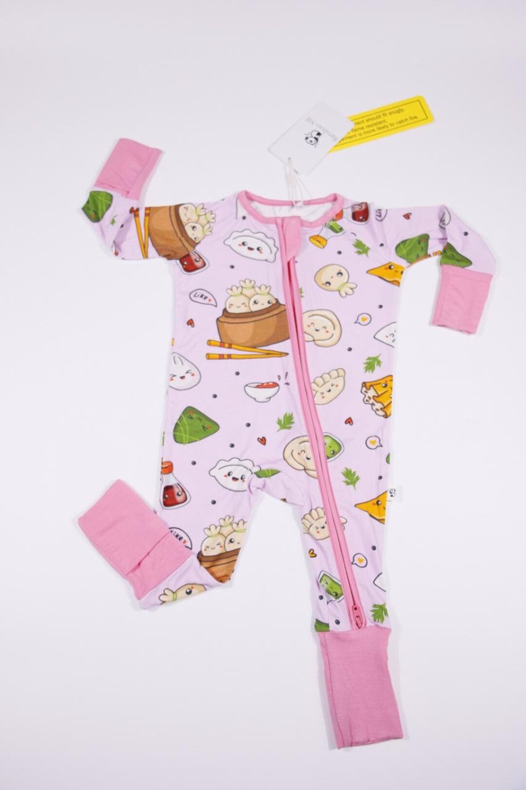 Super Cute Pink Dim Sum Theme Bamboo Pajamas/onesies - Etsy