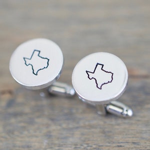 Texas Cufflinks - State Cuff Links - Personalized Texas Cufflinks - Etsy