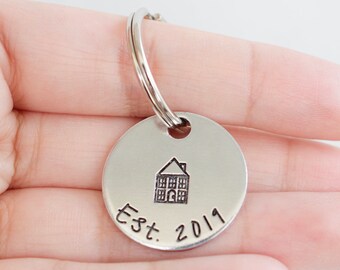 Personalized New Home Key Chain Our First Home Keychain Our | Etsy
