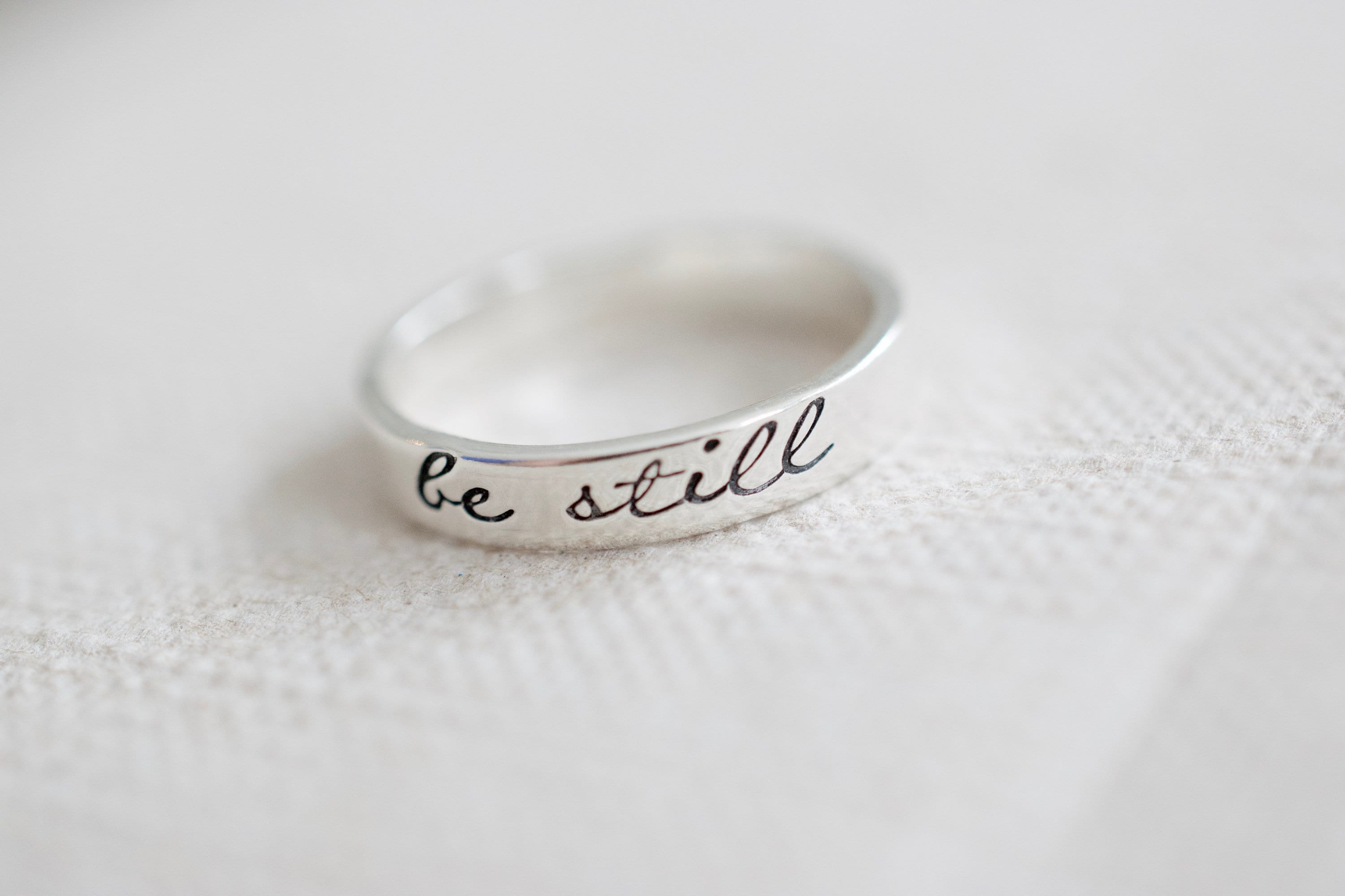 Be Still Ring Sterling Silver Ring Gifts for Her - Etsy