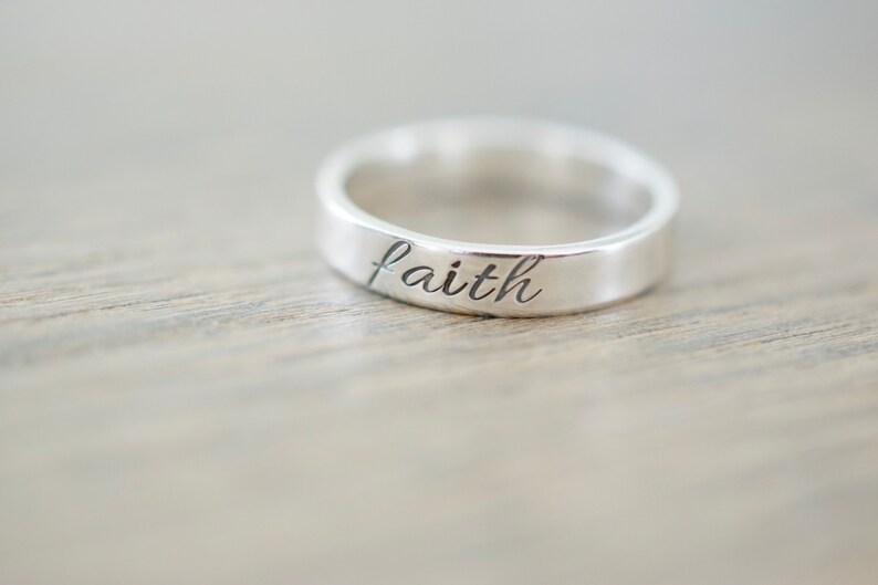 Faith Ring Sterling Ring Ring for Women Gift for Her | Etsy