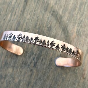 Forest Bracelet - Tree Cuff Bracelet - Nature Jewelry - 1/4 Inch - Etsy