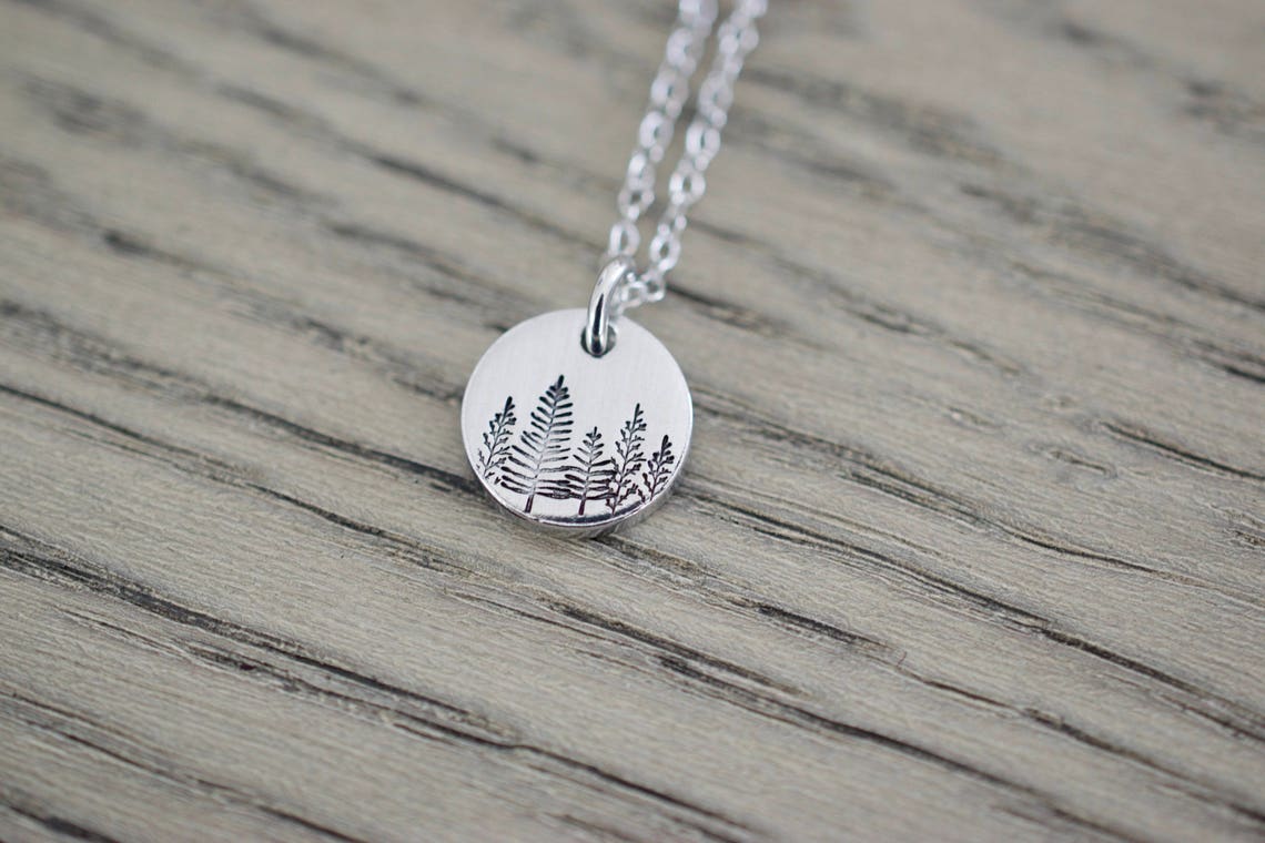 Forest Necklace Evergreen Necklace Small Tree Charm - Etsy