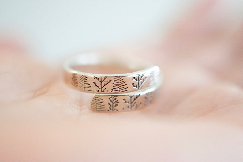 Forest Ring Sterling Silver Wrap Ring Tree Ring - Etsy