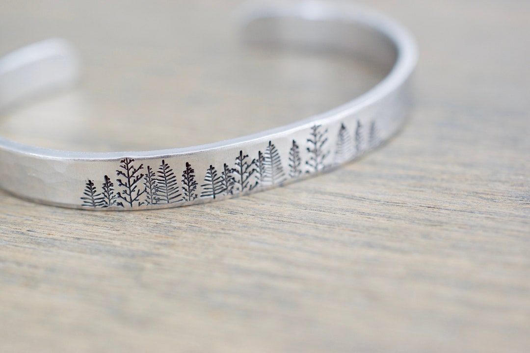 Forest Bracelet - Tree Cuff Bracelet - Nature Jewelry - 1/4 Inch - Etsy