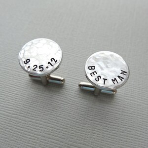 Best Man Cufflinks Personalized Aluminum Cufflinks | Etsy