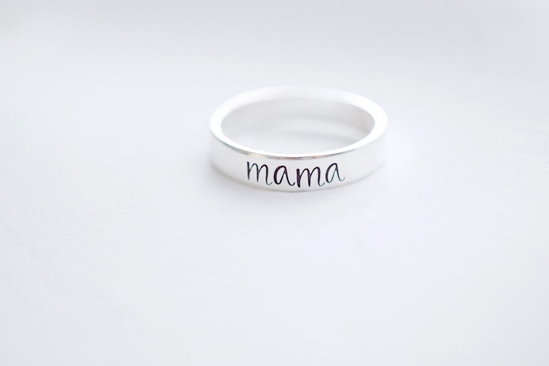 Mama Ring - Sterling Silver Ring - Gift for Mom - Etsy
