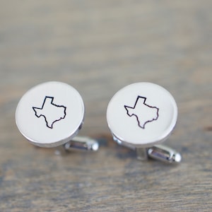 Texas Cufflinks - State Cuff Links - Personalized Texas Cufflinks - Etsy