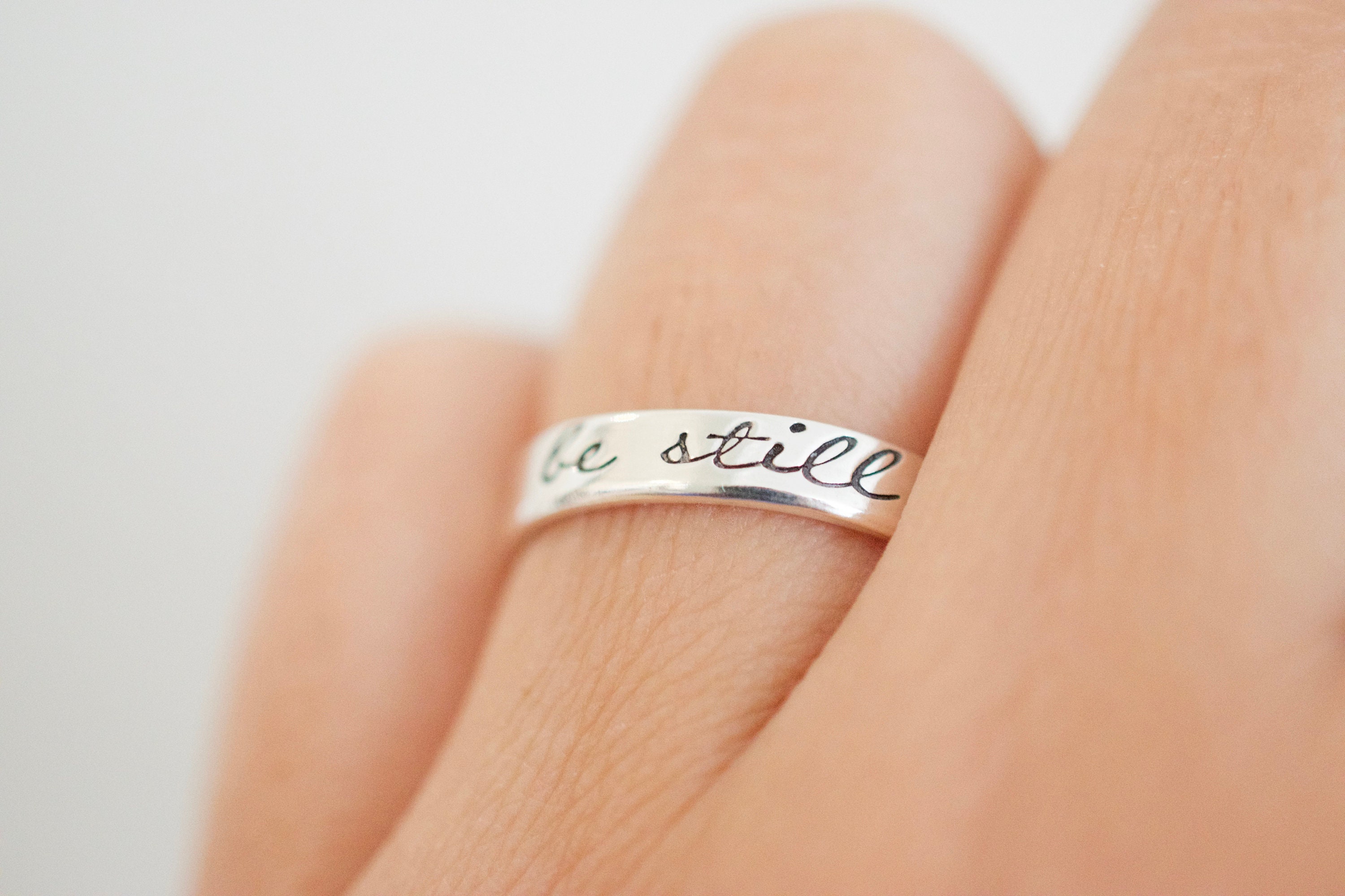 Be Still Ring Sterling Silver Ring Gifts for Her - Etsy