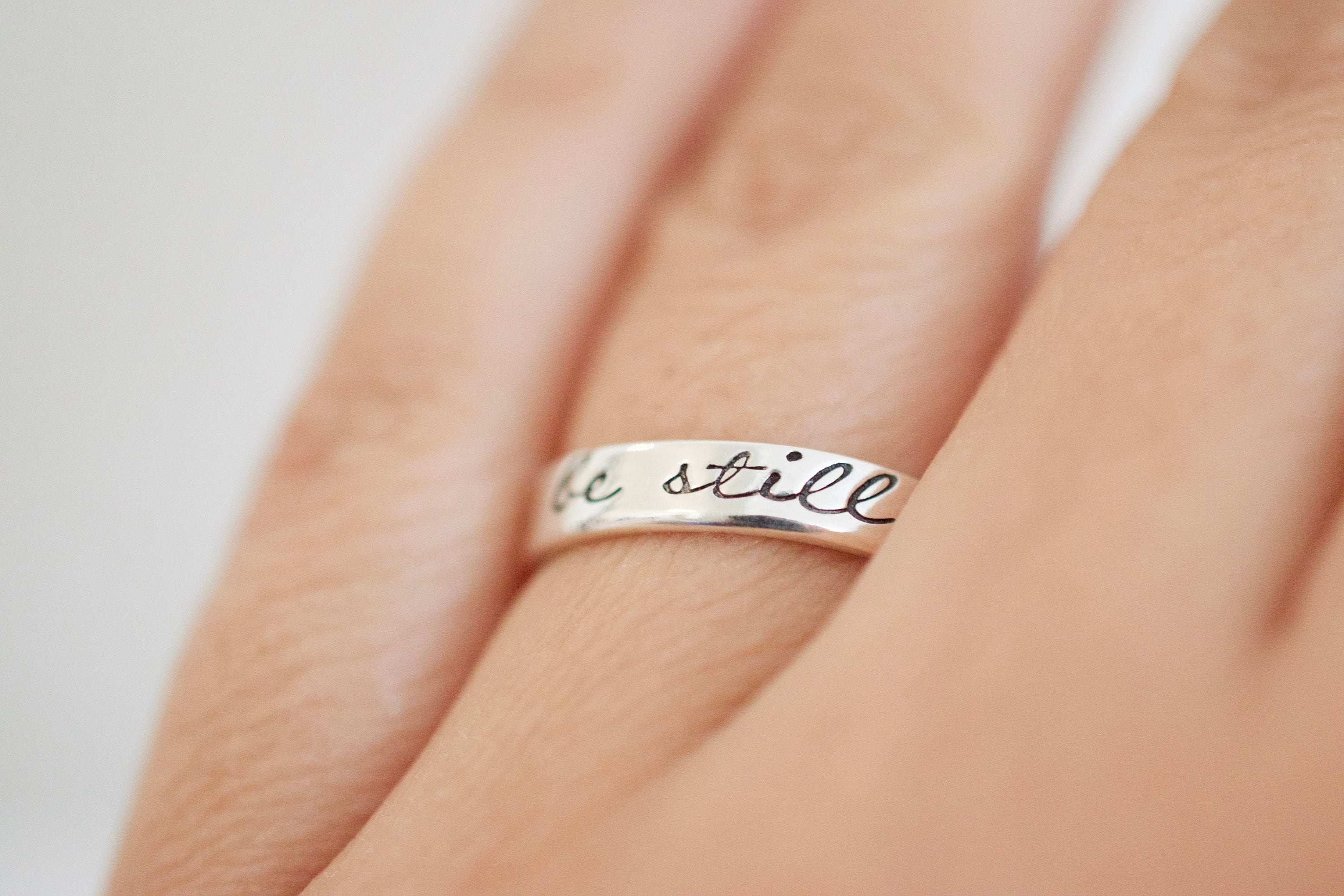 Be Still Ring Sterling Silver Ring Gifts for Her - Etsy
