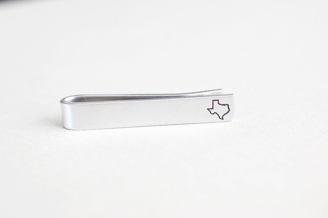 Texas Tie Clip - Personalized State Tie Clip - Gift for Him, Men, Groom ...