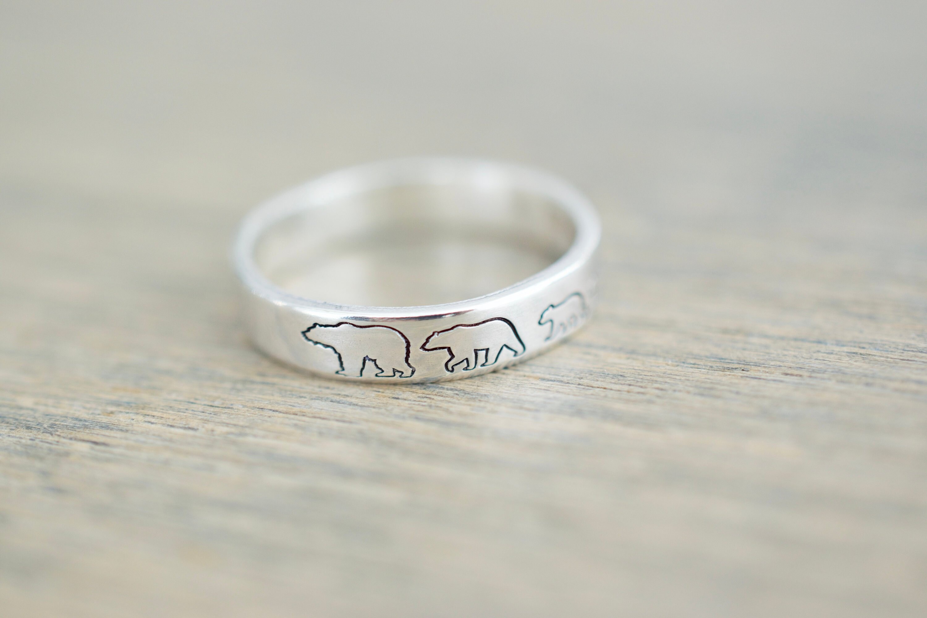 Bear Family Ring Mama Bear Ring Papa Bear Ring Custom | Etsy