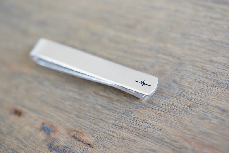 Heartbeat Tie Clip - Custom Tie Clip - Gifts for Doctor, Physician, Men ...