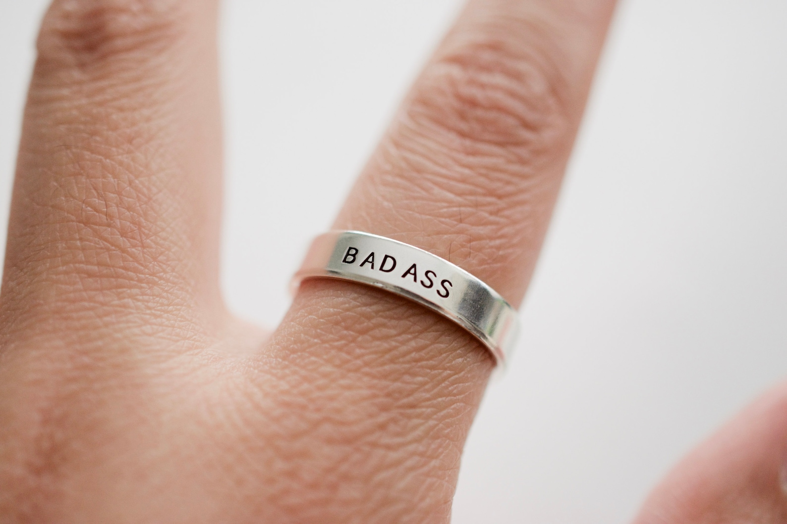 Badass Ring - Sterling Ring - Gift for Her - Empower Women - Etsy
