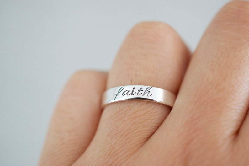 Faith Ring Sterling Ring Ring for Women Gift for Her | Etsy