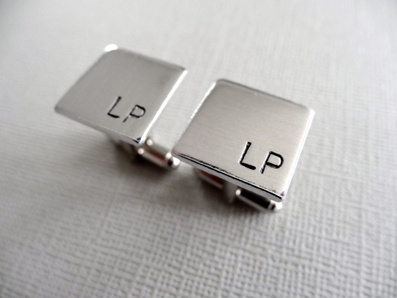 Personalized Cufflinks Square Initial Cufflinks Aluminum - Etsy
