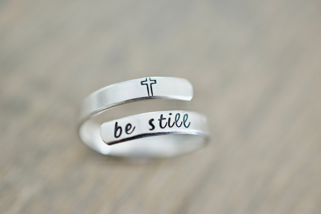 Be Still Cross Wrap Ring - Etsy