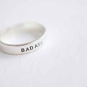 Badass Ring - Sterling Ring - Gift for Her - Empower Women - Etsy