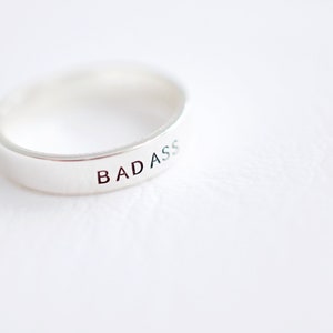 Badass Ring - Sterling Ring - Gift for Her - Empower Women - Etsy