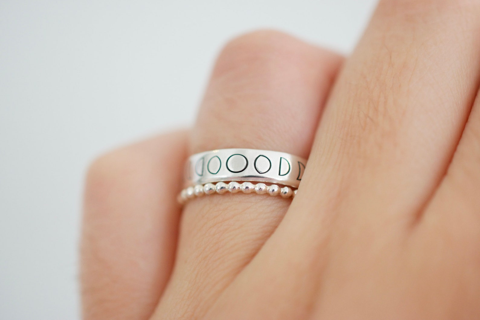 Moon Ring Sterling Silver Ring Moon Phase Ring Astrology - Etsy