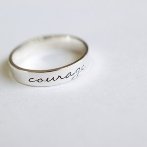 Courage Ring - Sterling Silver Ring - Ring for Woman - Gifts for Her - Etsy