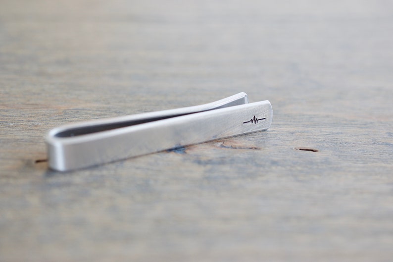 Heartbeat Tie Clip - Custom Tie Clip - Gifts for Doctor, Physician, Men ...