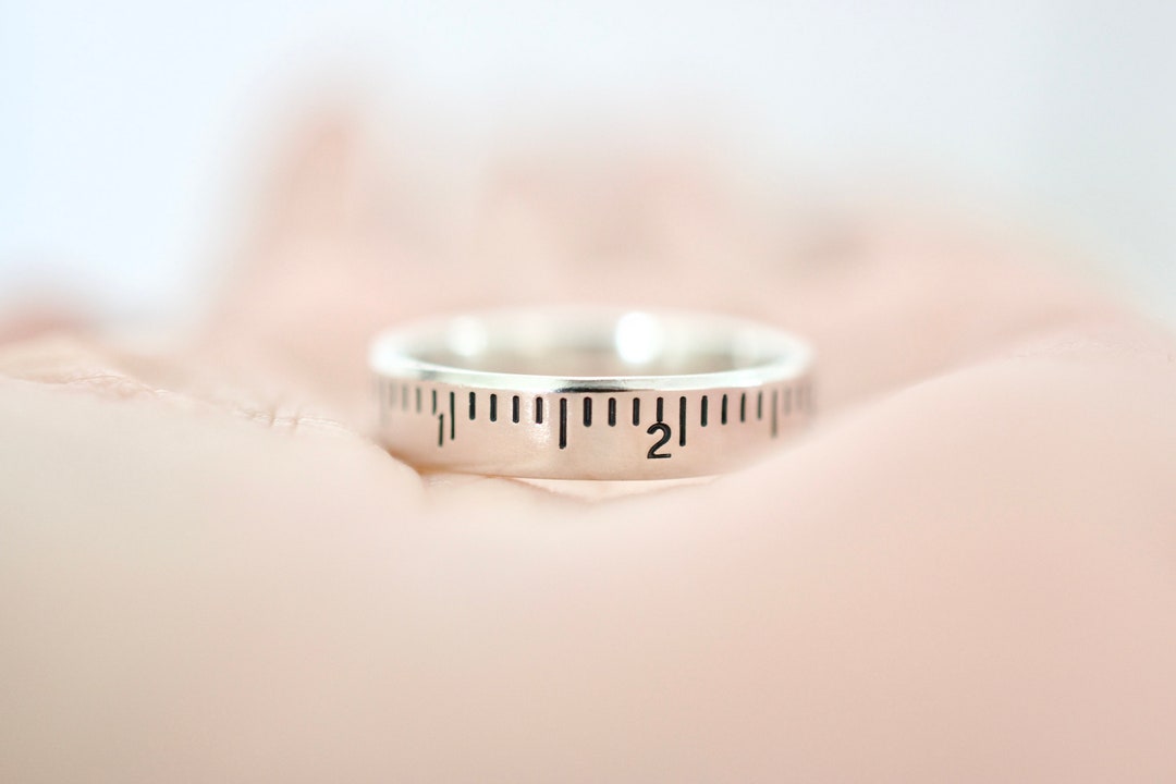 Ruler Ring - Sterling Silver Ring - Gifts for Her - Teacher Gift - Etsy