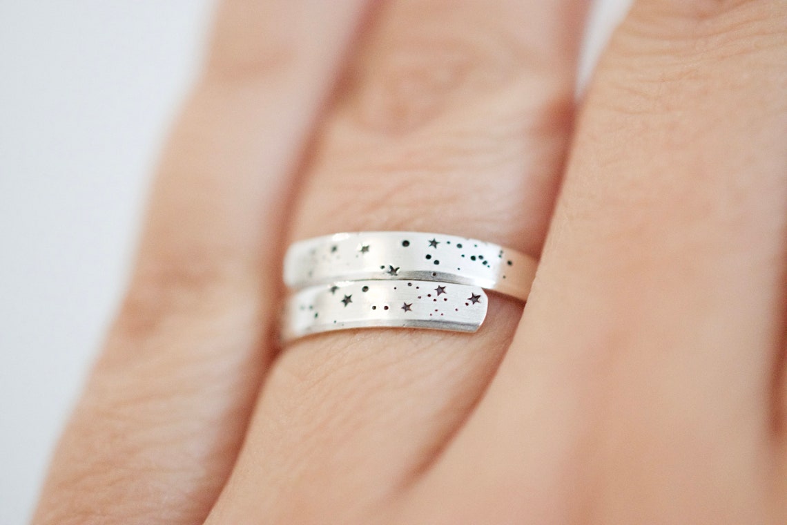 Star Ring Sterling Silver Starry Wrap Ring Gift for Her - Etsy