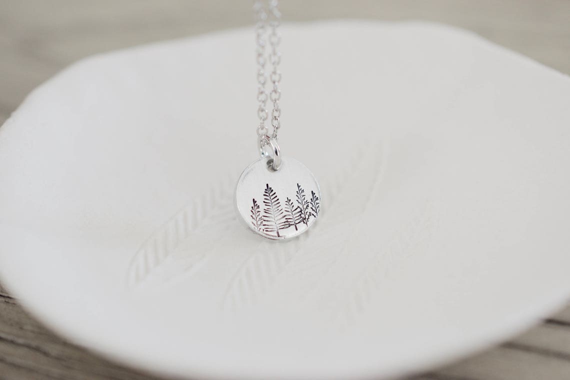 Forest Necklace Evergreen Necklace Small Tree Charm - Etsy