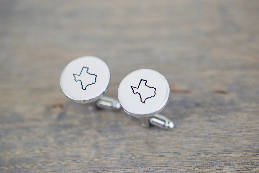 Texas Cufflinks - State Cuff Links - Personalized Texas Cufflinks - Etsy