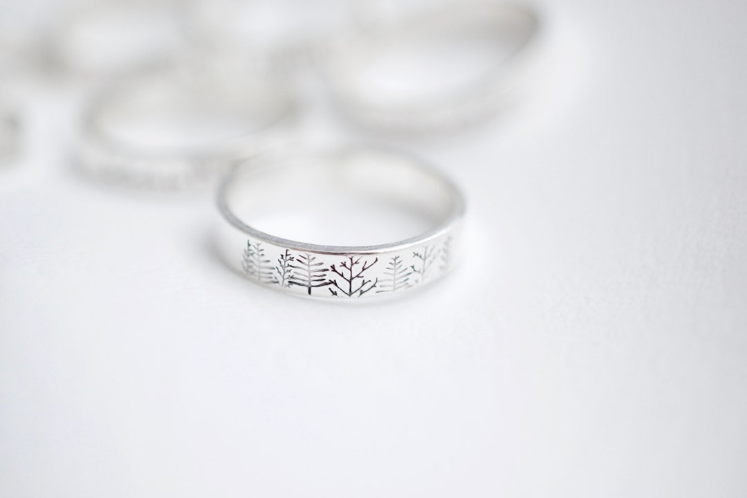 Forest Ring - Sterling Silver Ring - Evergreen - Ring for Woman - Tree ...