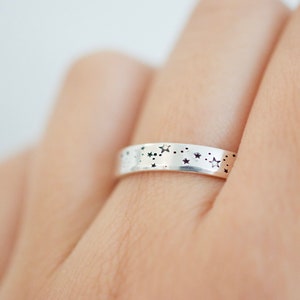 Stars Ring - Sterling Silver Ring - Stars and Moon Ring - Gifts for Her ...