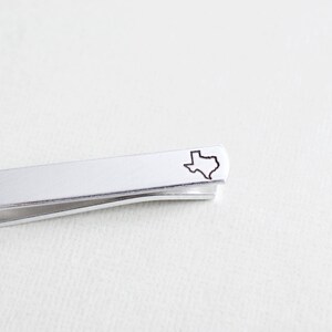 Texas Tie Clip - Personalized State Tie Clip - Gift for Him, Men, Groom ...