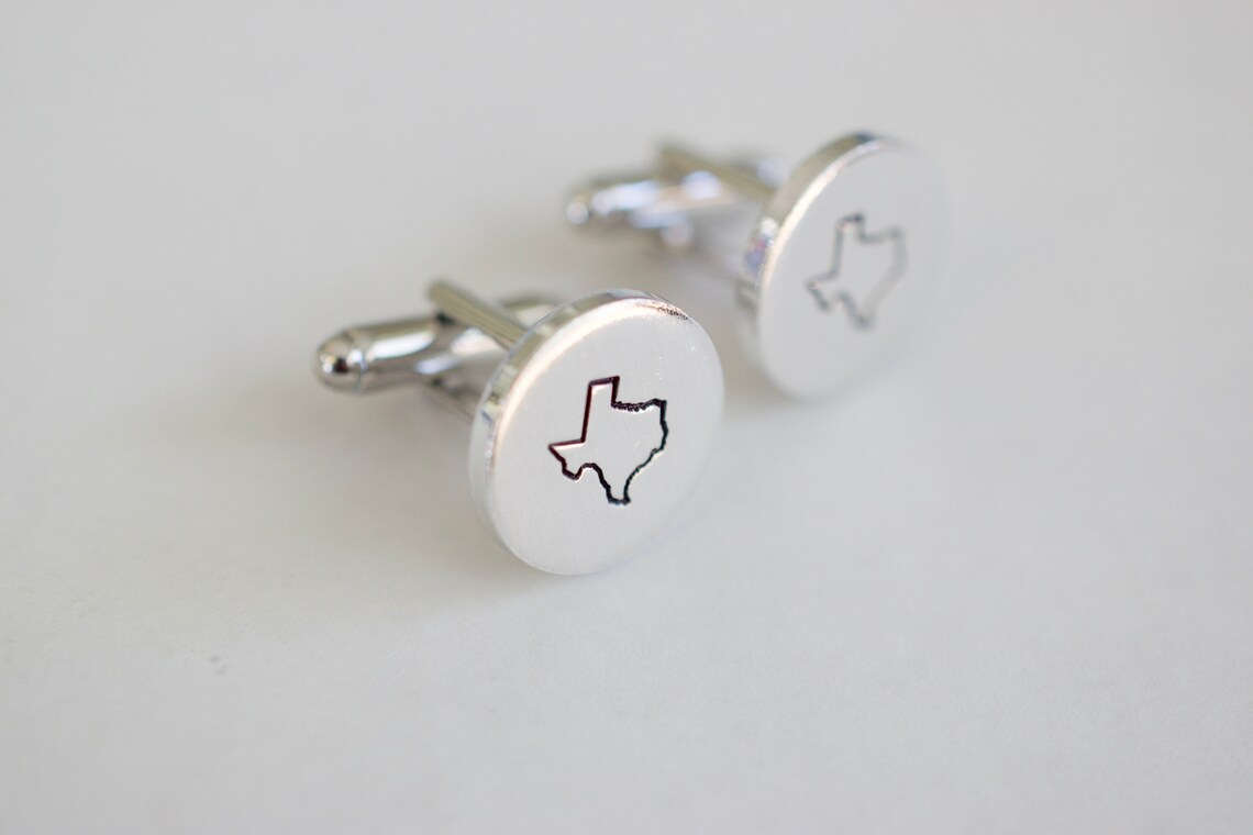 Texas Cufflinks State Cuff Links Personalized Texas - Etsy
