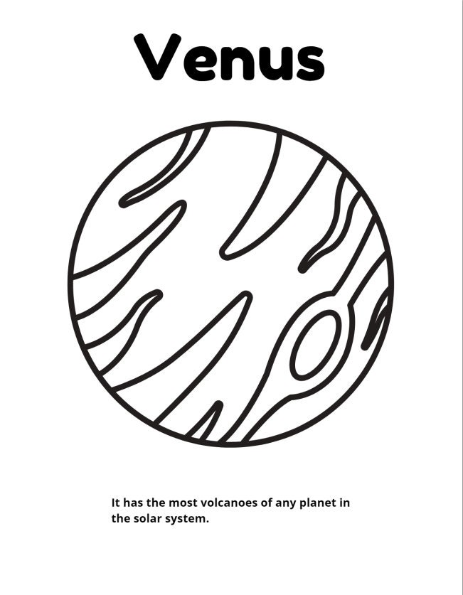 Digital Solar System Coloring Book - Etsy