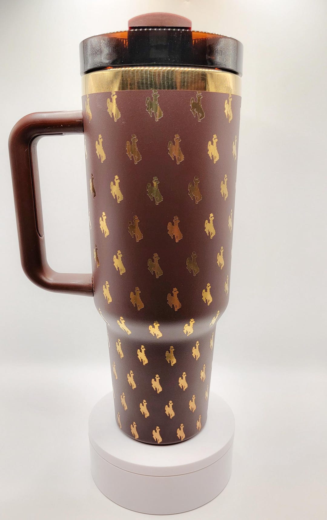University of Wyoming Steamboat Pattern Tumbler - Stainless Steel, 40oz ...