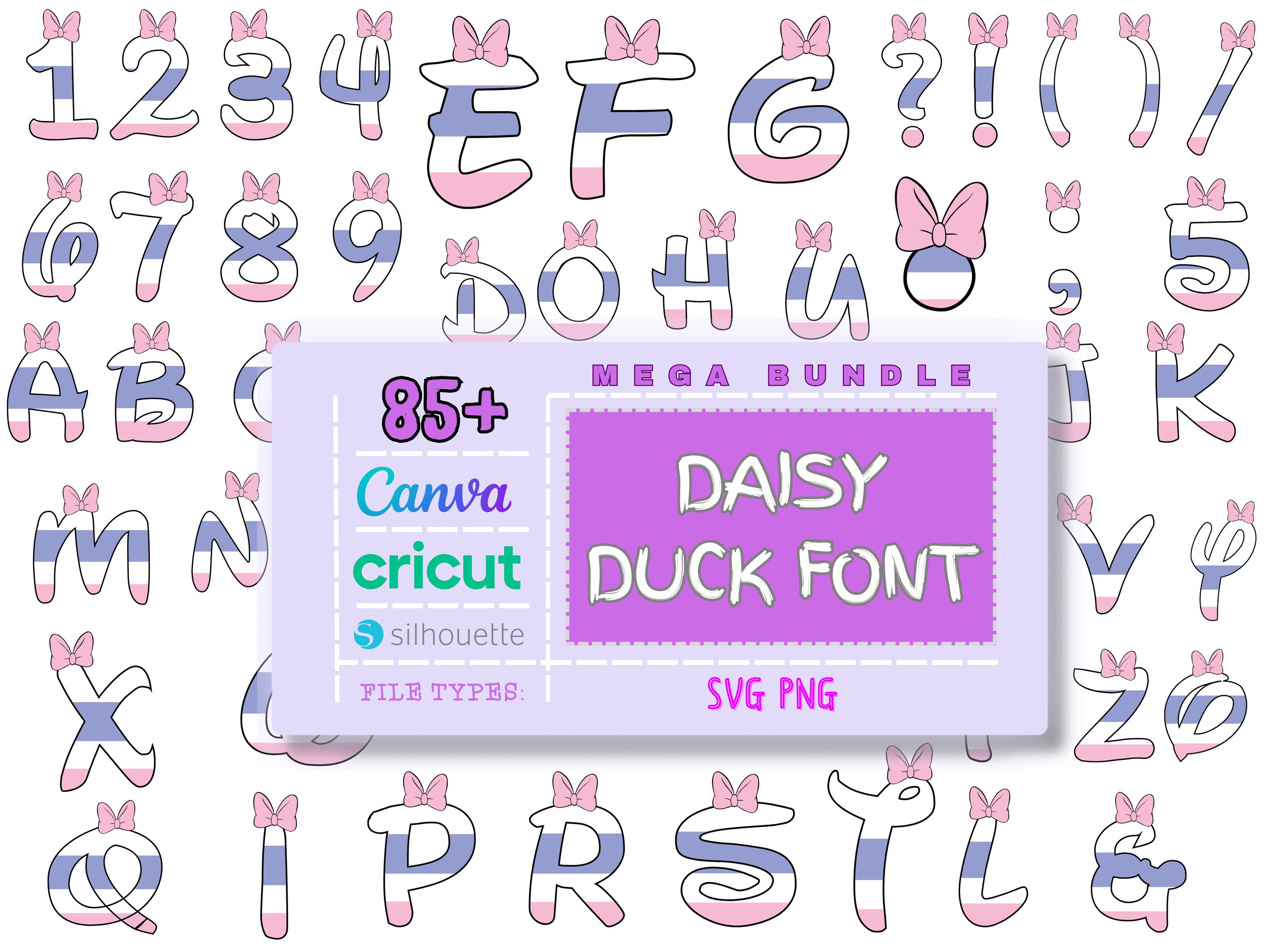 Alphabets Daisy Duck Letters Fonts Svg Png, Cartoon Characters, Layered ...