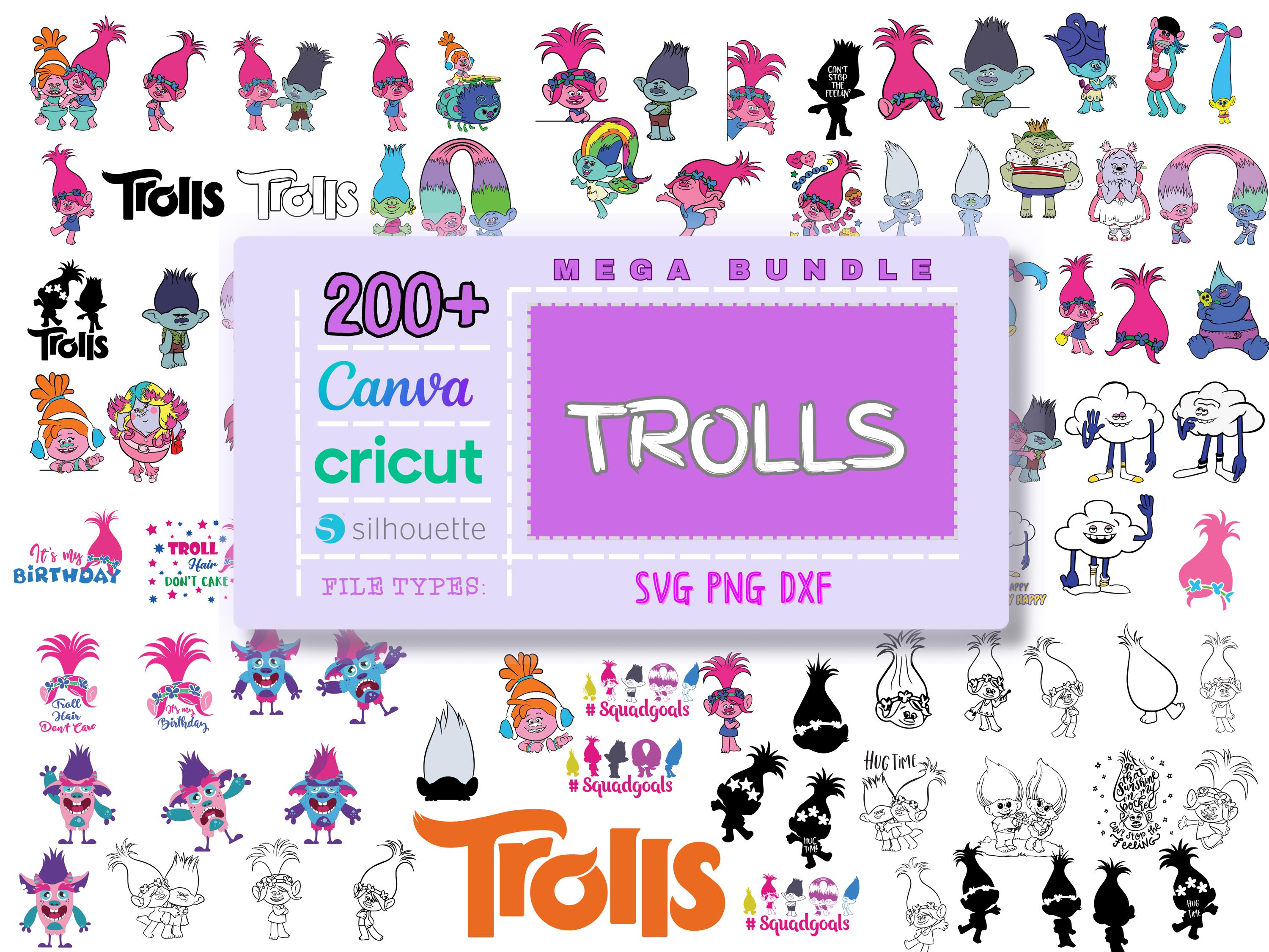 Trolls Svg Bundle, Trolls Png, Svg for Cricut, Svg Birthday, Trolls ...