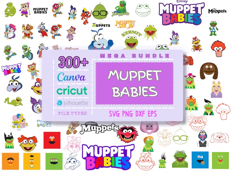 Muppets Babies Svg Bundle, Svg - Png - Dxf - Eps, Layered, Cartoon ...