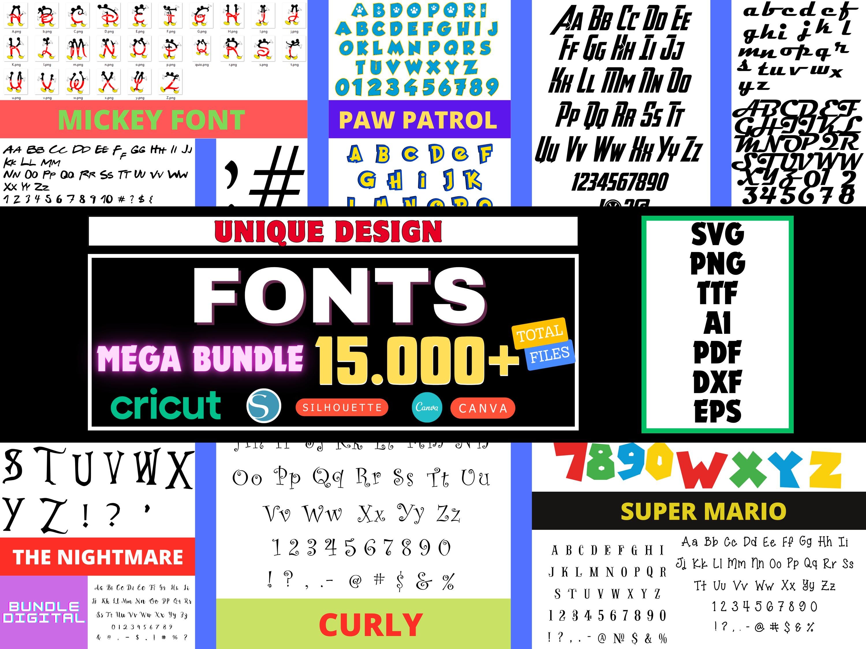 Best Selling Fonts - Font Bundle Ttf Svg Heart Font, Cricut, Canva Font ...