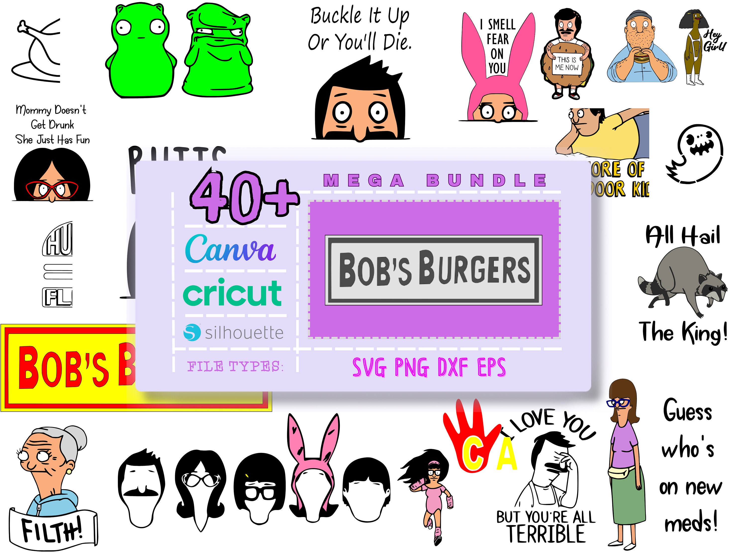 Bob's Burgers - the Bob's Burgers Svg Bundle- Bob's Burgers Png- 16 ...