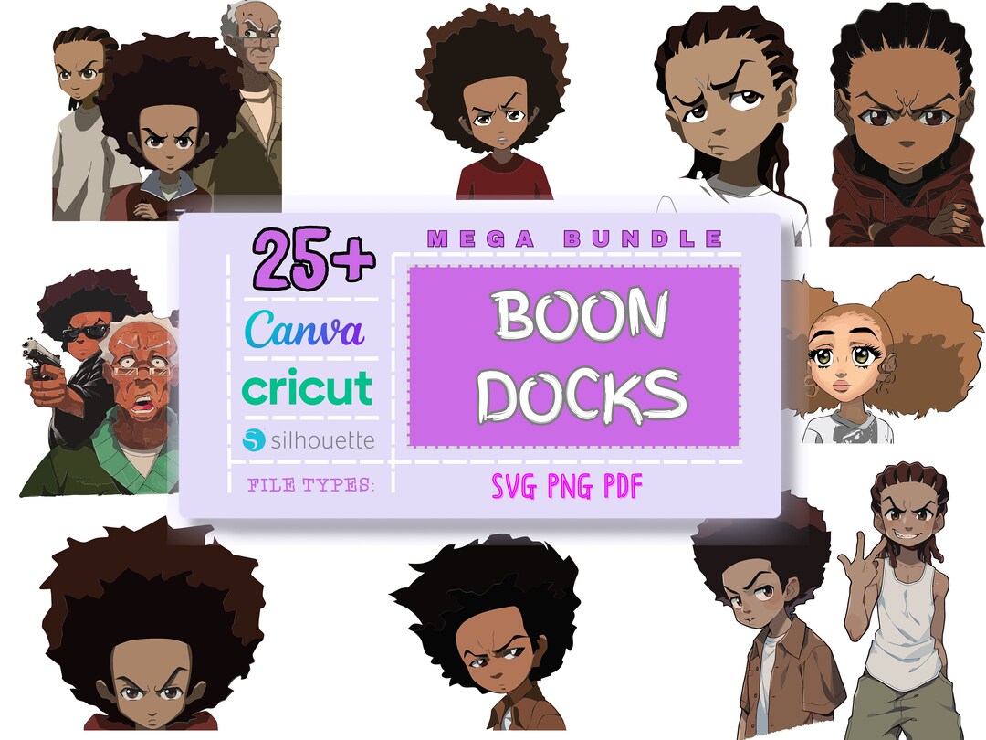Boondocks Svg Bundle, Riley Freeman Svg, Png, Pdf, Anime, Manga, Afro ...