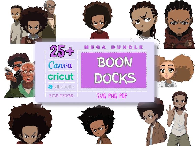 Boondocks Svg Bundle, Riley Freeman Svg, Png, Pdf, Anime, Manga, Afro ...