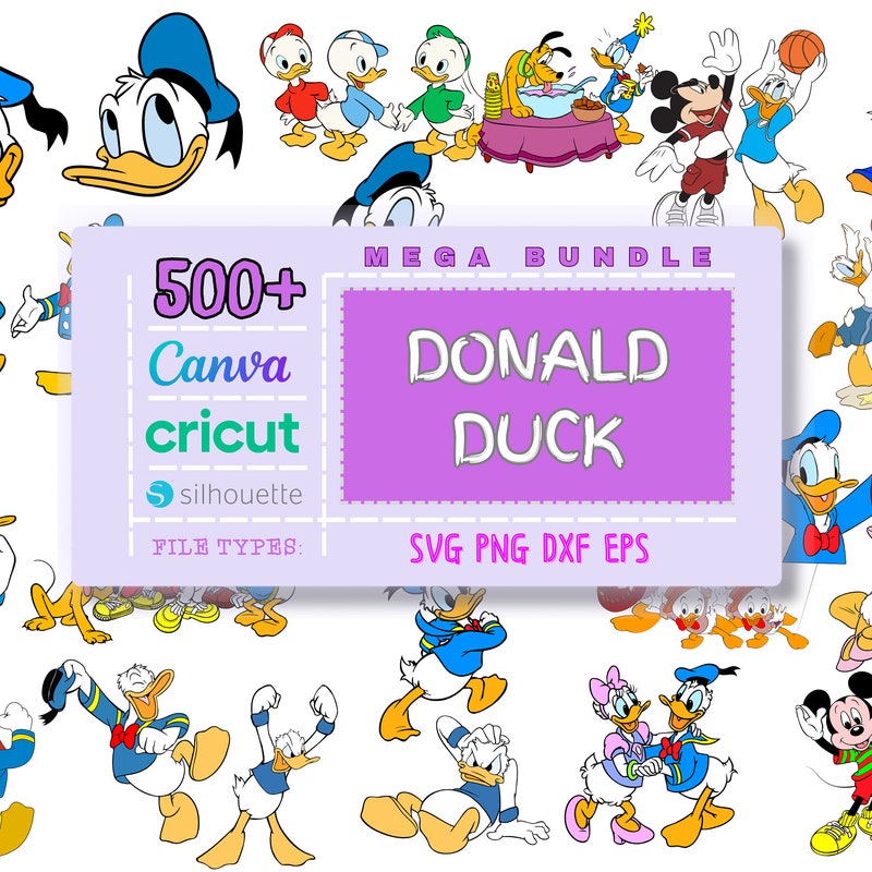 Donald Duck Svg - Etsy