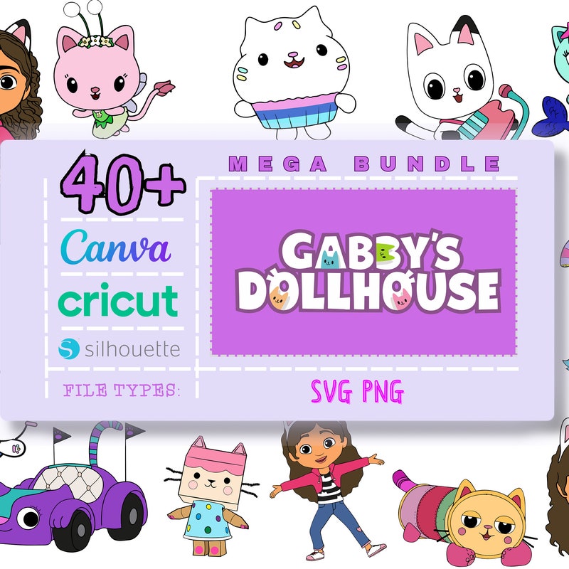 Gabby Dollhouse Svg - Etsy
