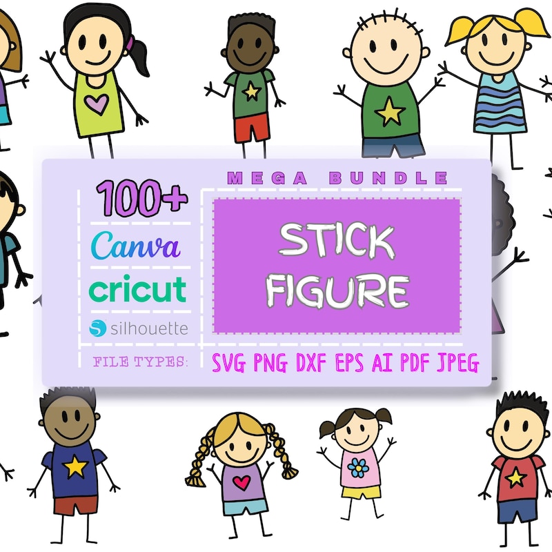 Stick Figures Svg - Etsy