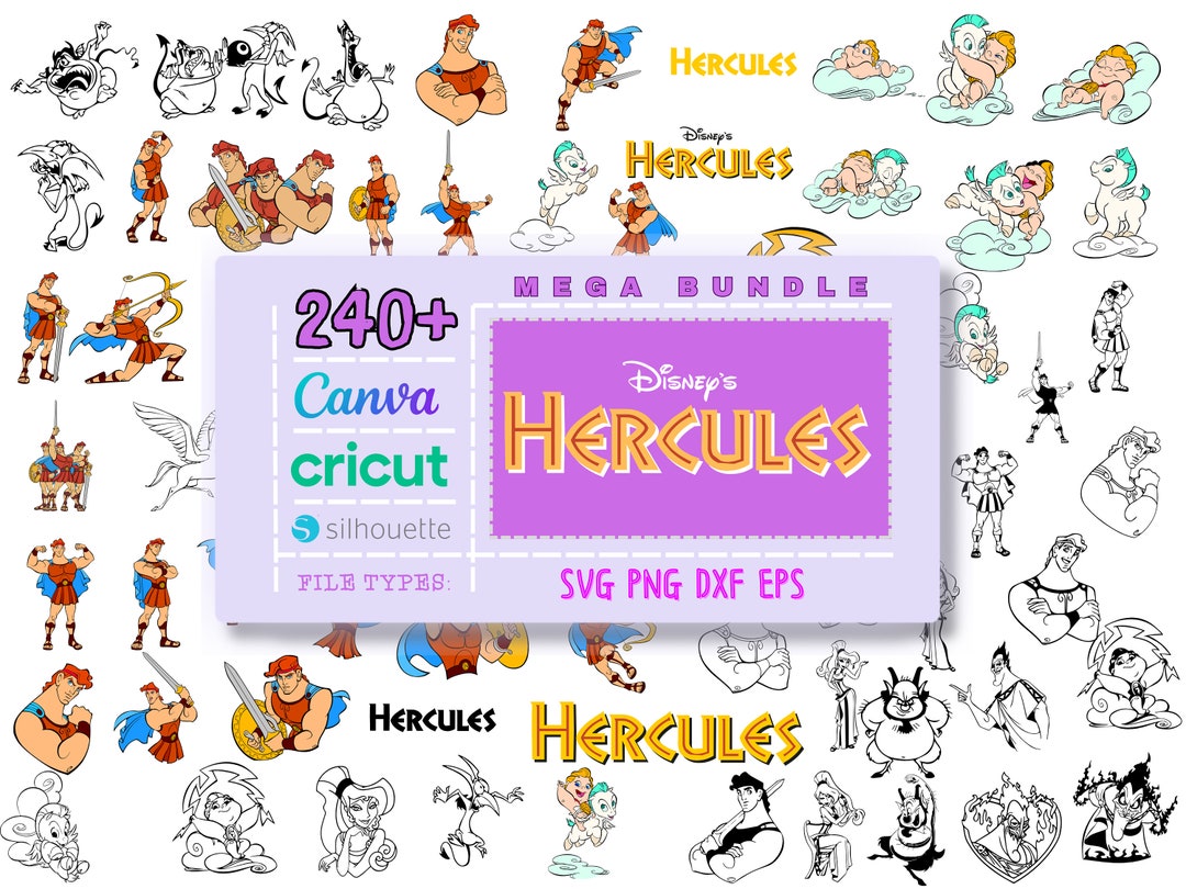 Hercules Svg Bundle, Svg - Png - Dxf - Eps, Superhero, Cartoon, Layered ...