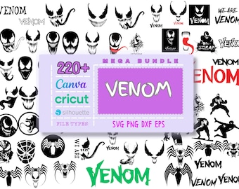 Venom SVG Png Bundle ,cut File Cricut, Svg Bundle, Venom Printable Vector Designs, Instant ...