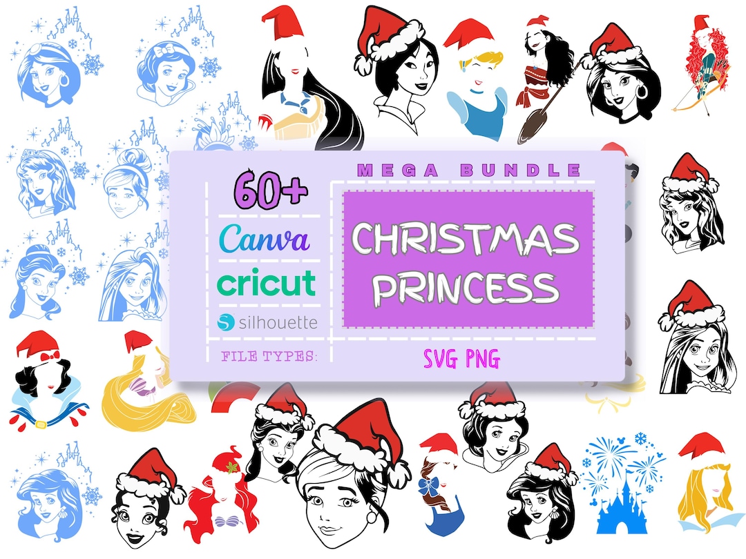 Cartoon Princess Svg MEGA Bundle, All Files in Entire Shop Svg Png Font ...