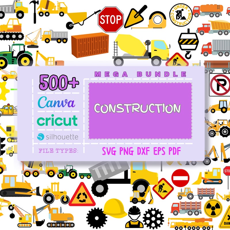 Construction Alphabet Svg - Etsy
